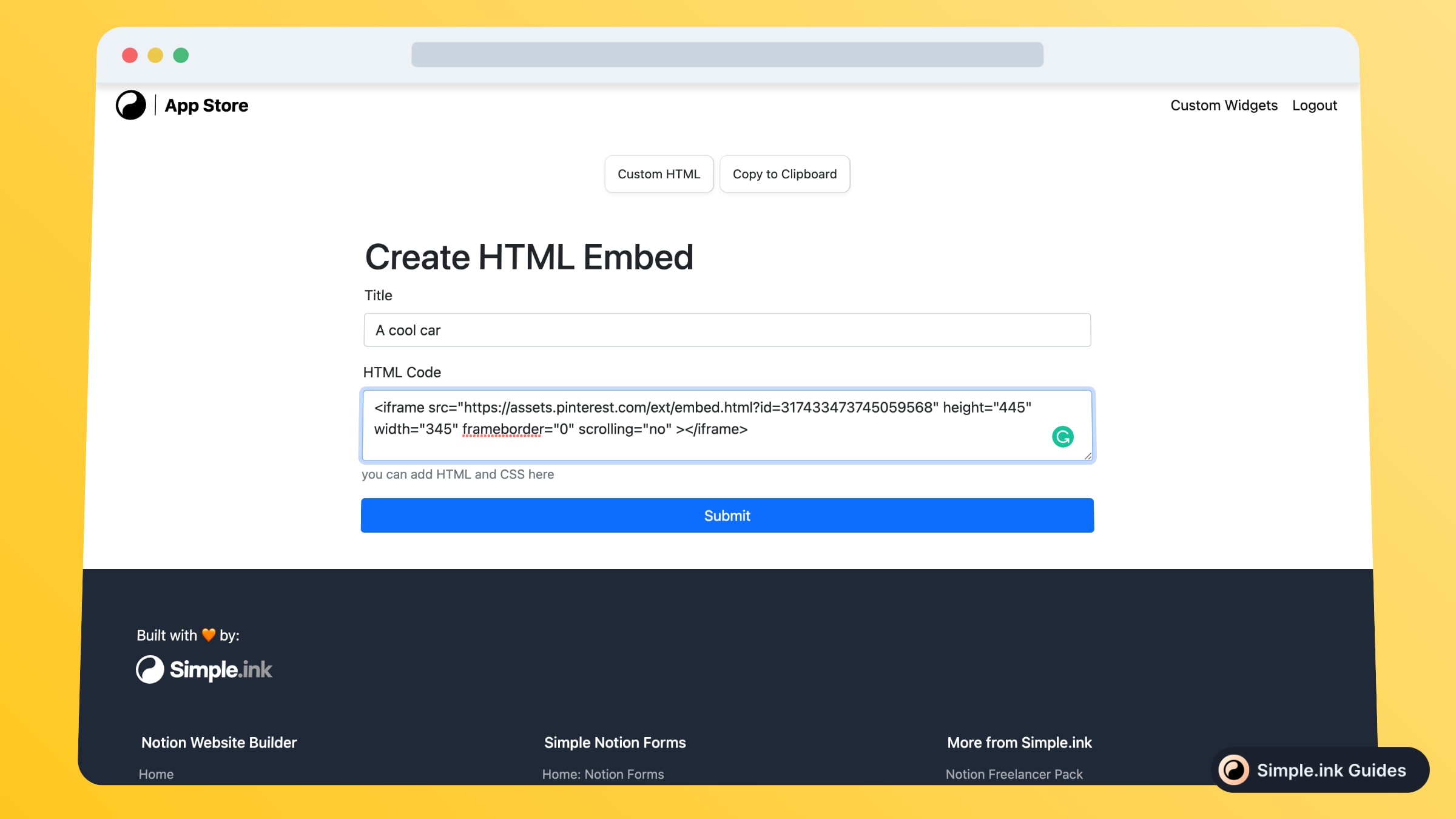 How To Embed Any Widget In Notion Simple ink